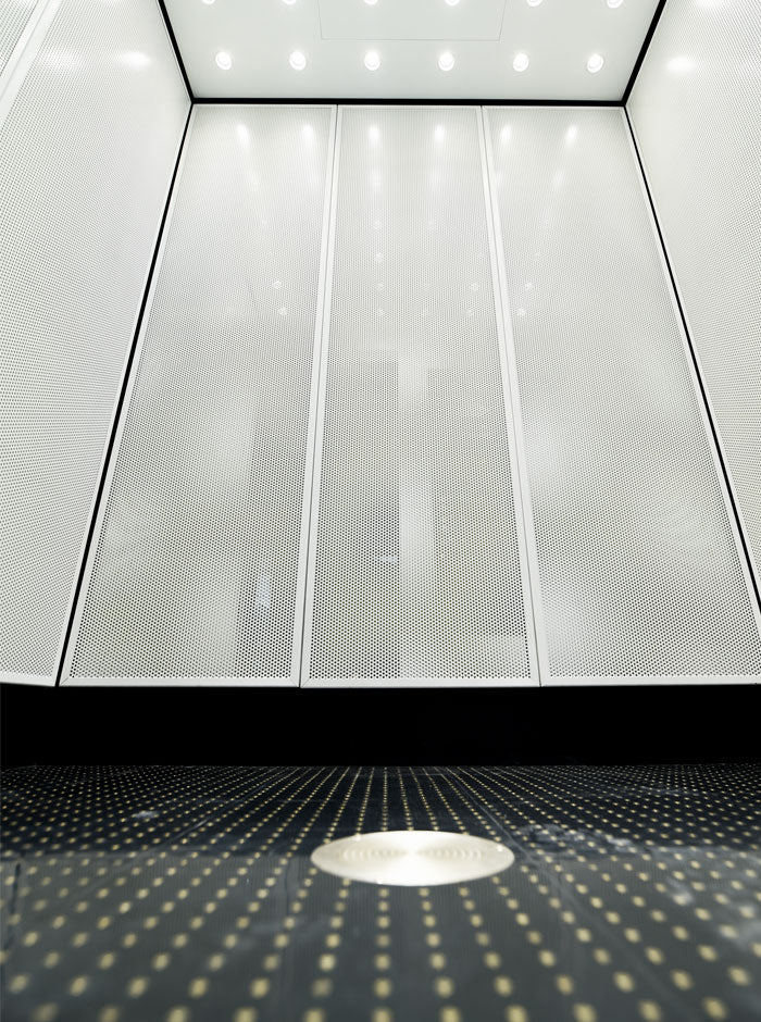 Black Smooth Brass Metal Studded Elevator Floor Tile – Classic Tile Inc.