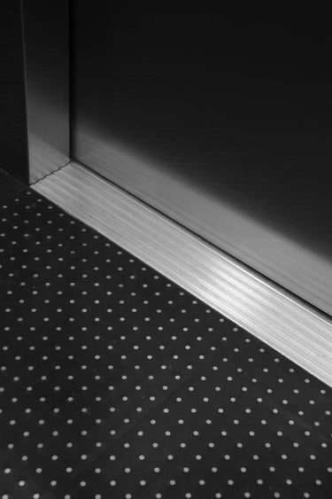 Black Smooth Stainless Steel Metal Studded Elevator Floor Tile ...
